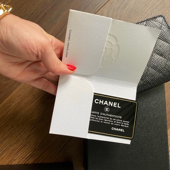 CHANEL | Bags | Chanel Quilted Wallet With Box And Authentication Card ...